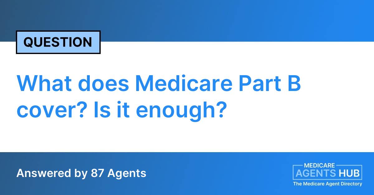 What does Part B cover, and is it enough?